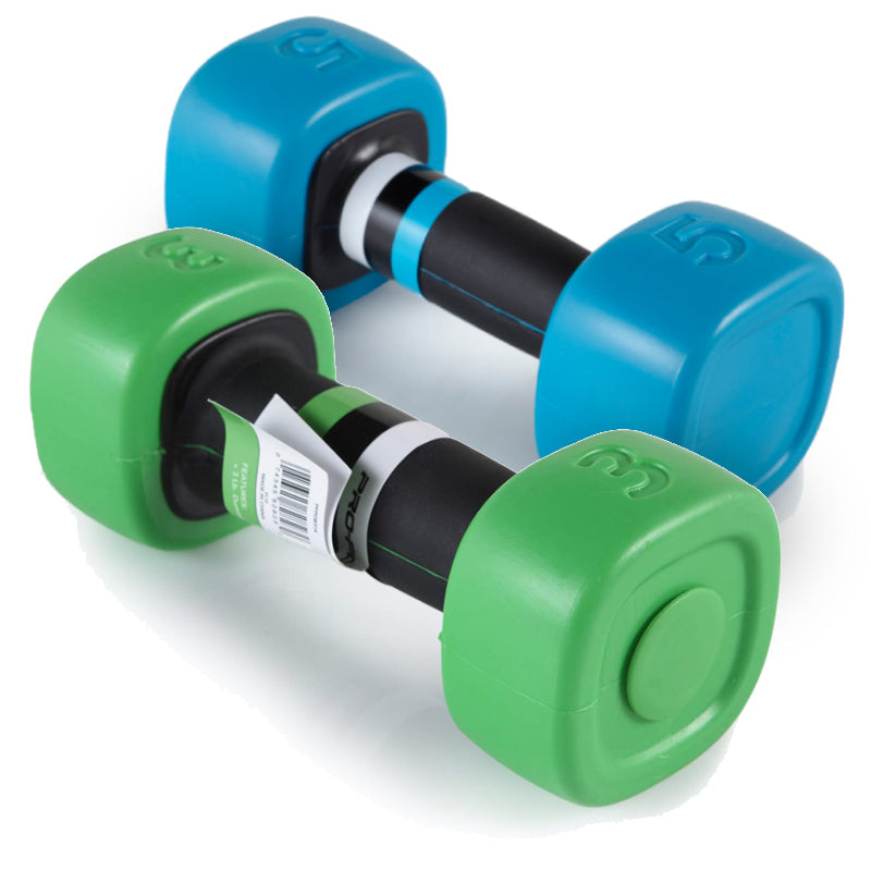ProForm - 3LB & 5LB Square Polypropylene Dumbbell Pairs Kit – Fitness ...